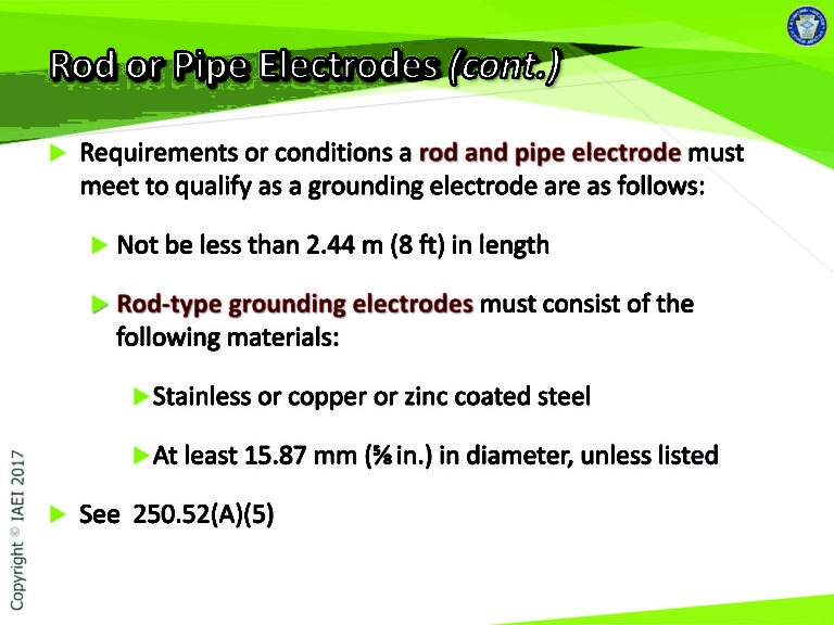 The 5 ft. Ground Rod and its little-known use in the NEC – IAEI Magazine